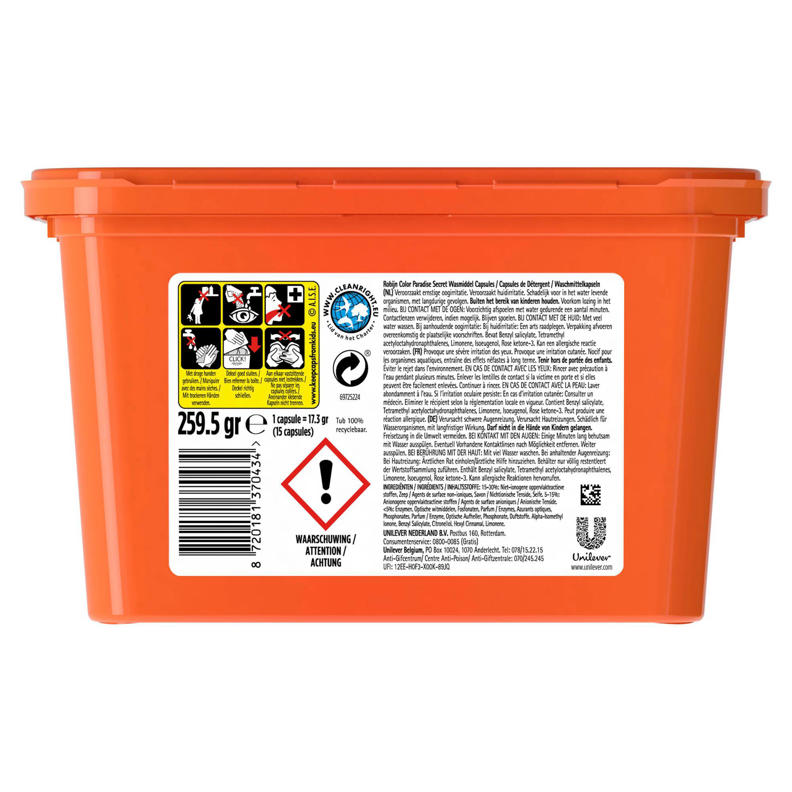 Robijn Collections 3-in-1 wascapsules Color Paradise Secret - 3 x 15 ...