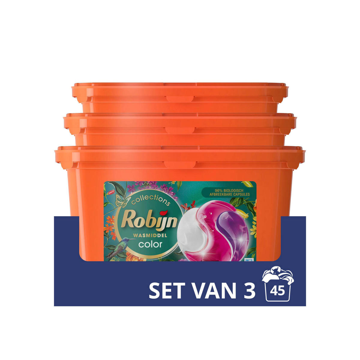 Robijn Collections 3-in-1 wascapsules Color Paradise Secret - 3 x 15 ...