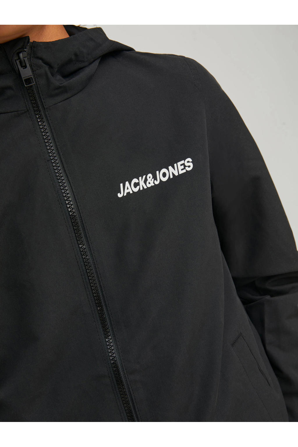 JACK & JONES JUNIOR zomerjas JJERUSH zwart | wehkamp