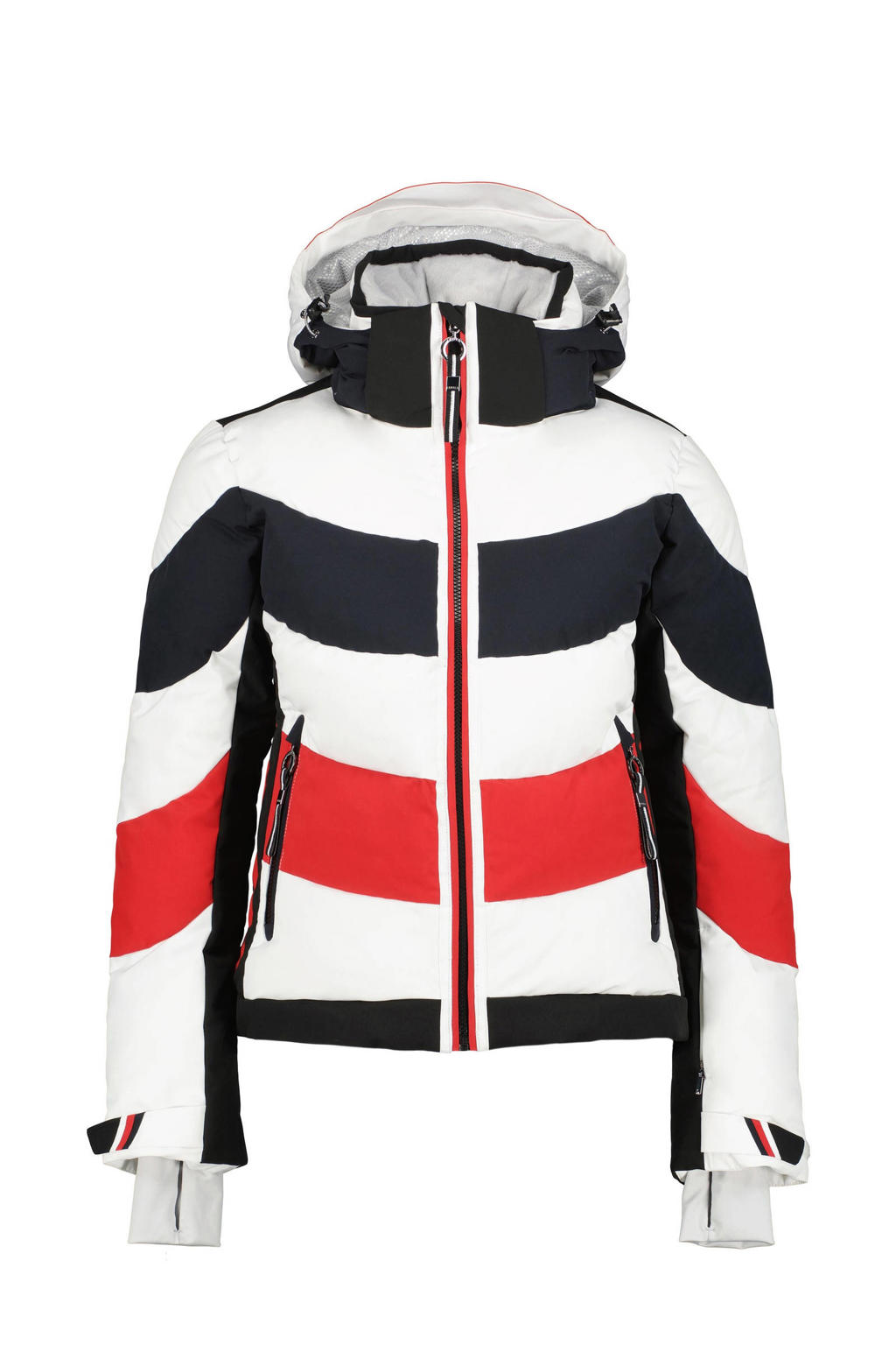Luhta ski-jack Hallela wit/donkerblauw/rood | wehkamp