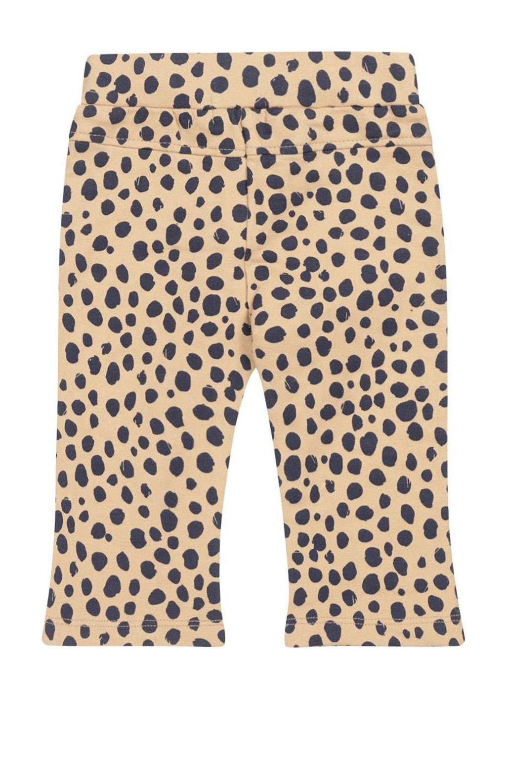 Dirkje flared broek met dierenprint beige/zwart | wehkamp