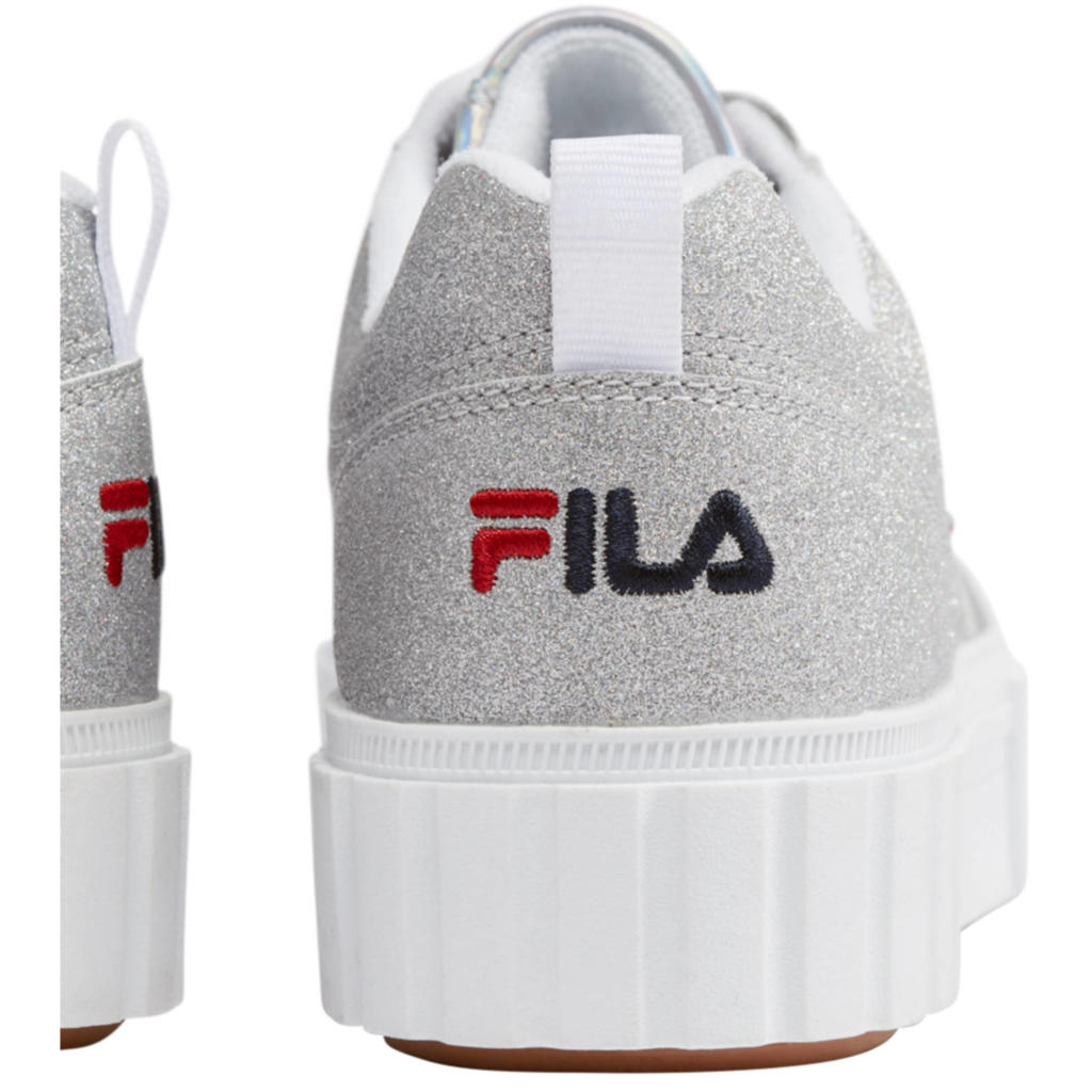 Fila plateau sneakers met glitters zilver | wehkamp