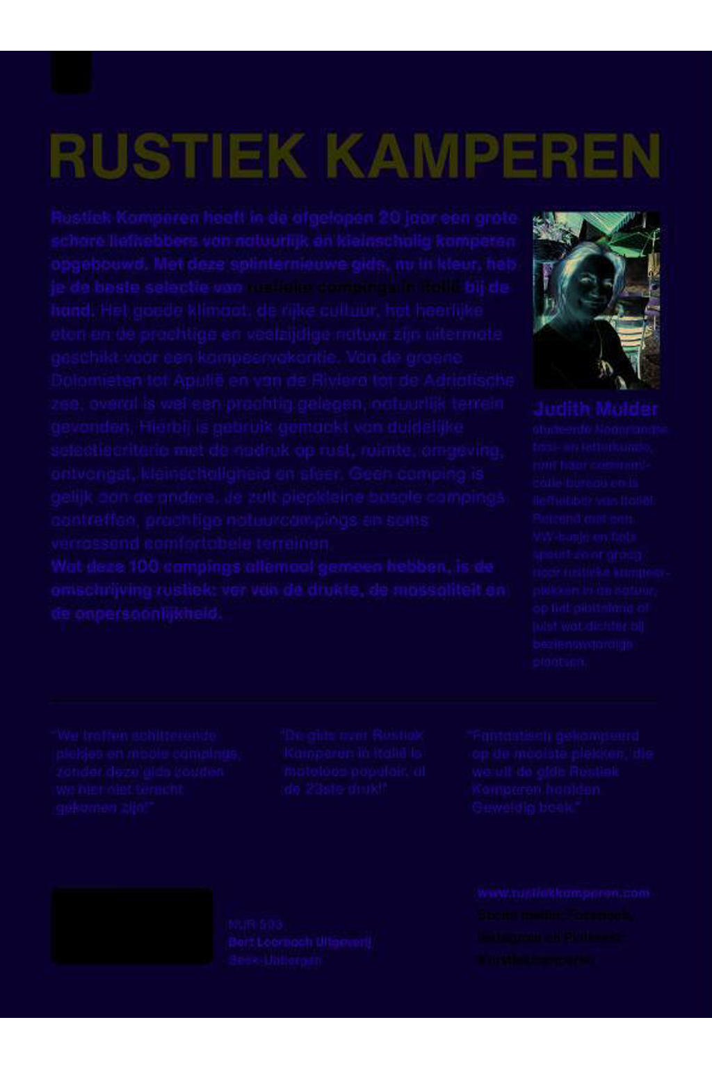 Judith Mulder Rustiek Kamperen: Rustiek Kamperen Italië | wehkamp