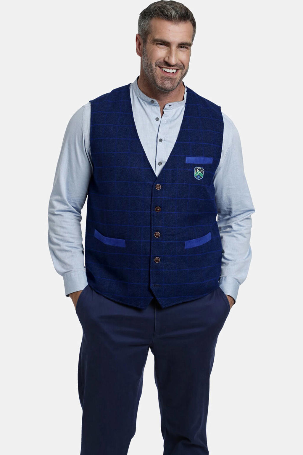 Charles Colby gilet DUKE DOYLE Plus Size blauw | wehkamp