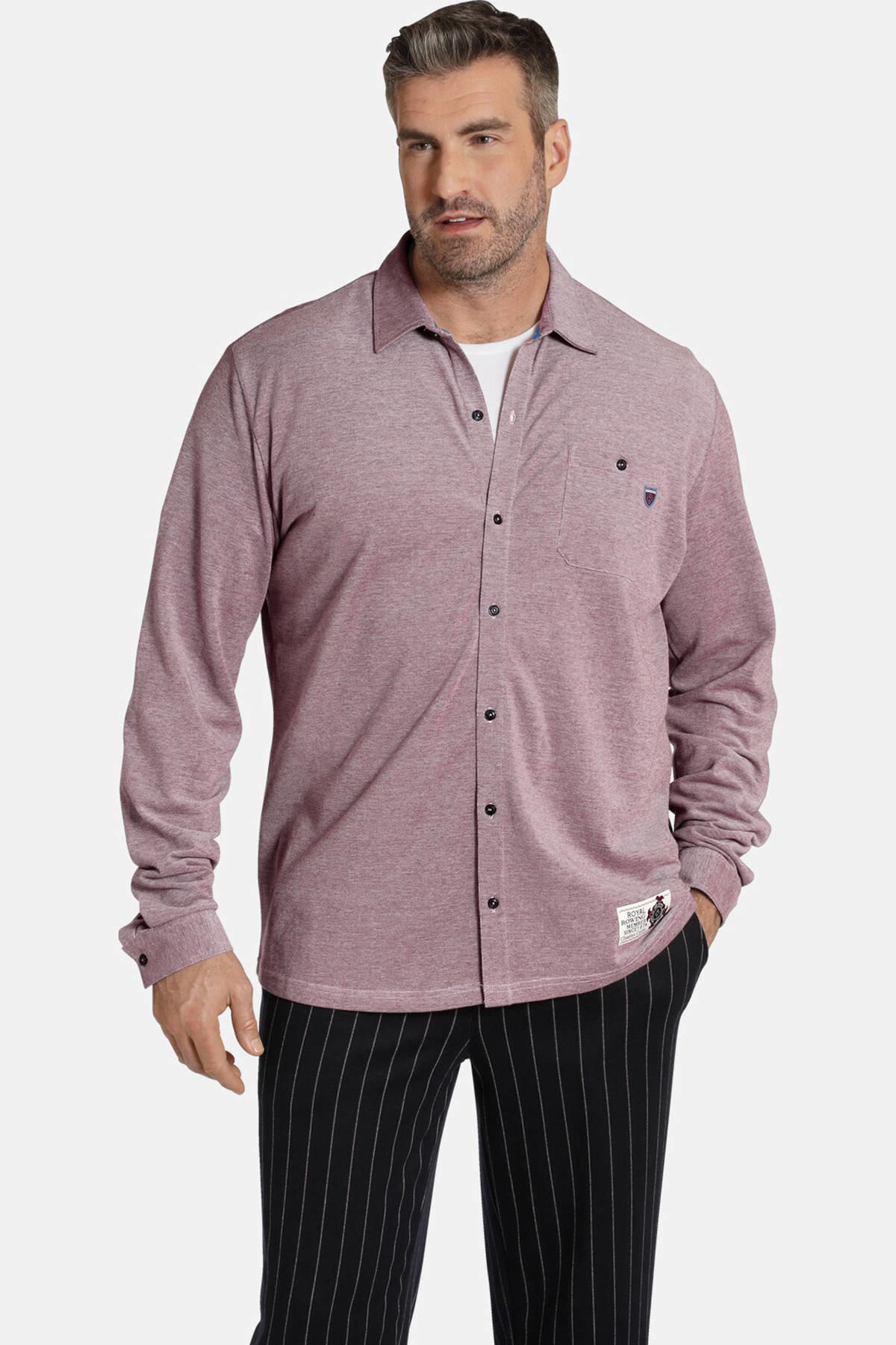 Charles Colby regular fit overhemd EARL ELIOT Plus Size rood | wehkamp