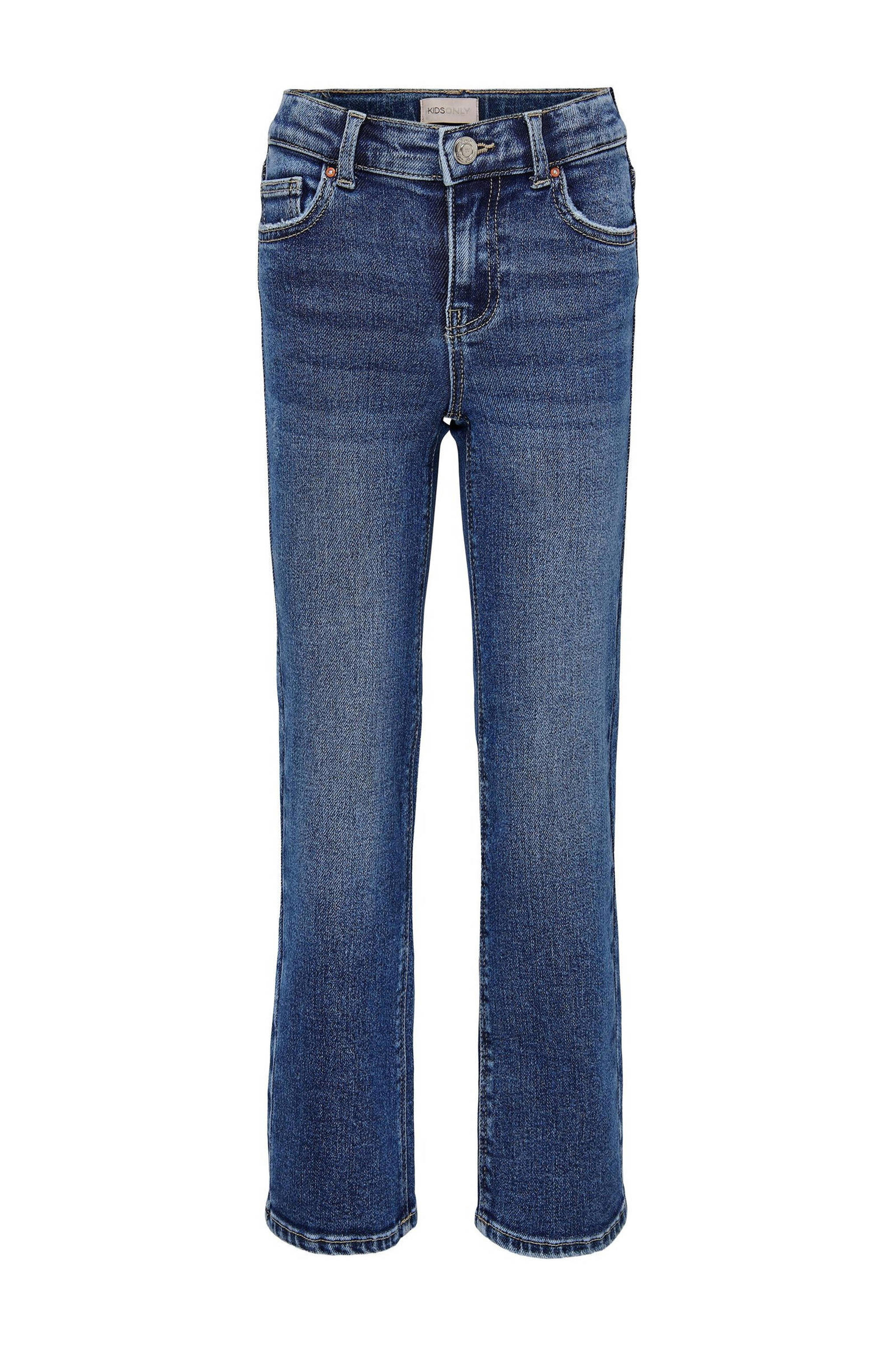 KIDS ONLY GIRL wide leg jeans KOGJUICY medium blue denim | wehkamp