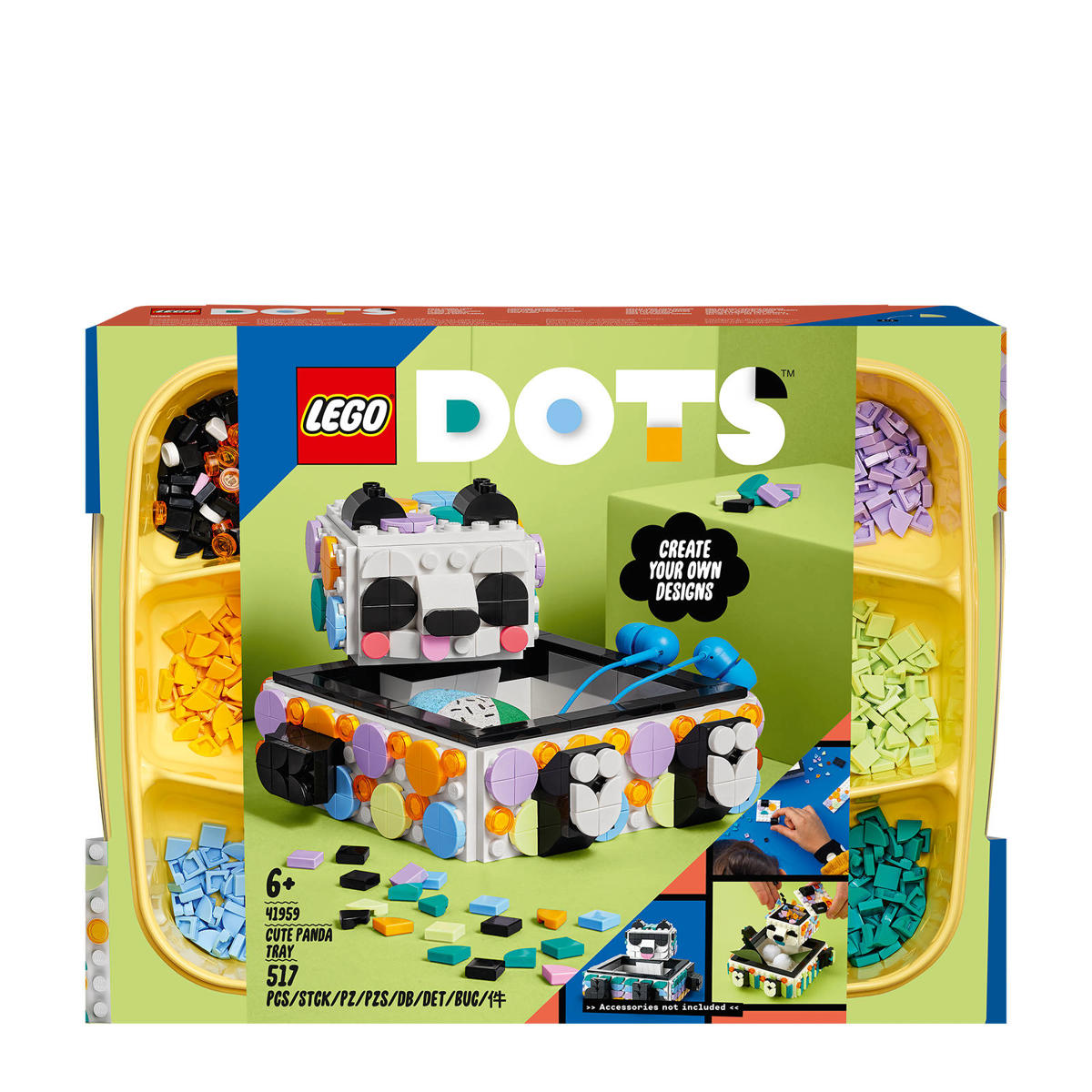 LEGO Dots Schattige panda bakje 41959 | wehkamp