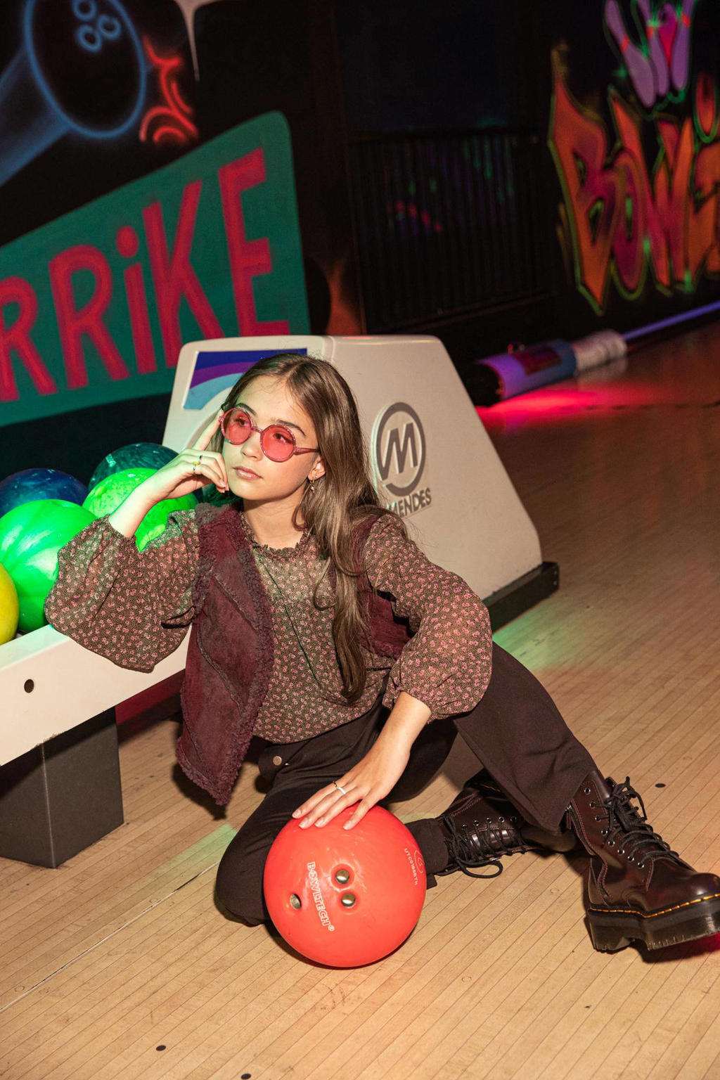 AI&KO gebloemde top BRITTE bruin/rood | wehkamp