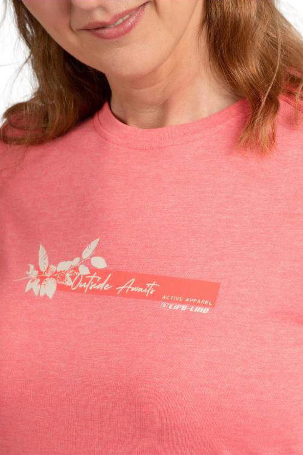 Life-Line outdoor T-shirt koraalrood | wehkamp