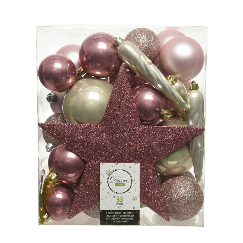 Decoris kerstbal Mix (set van 33) | wehkamp