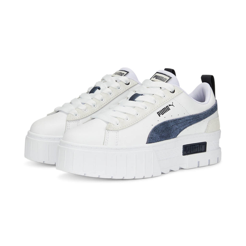Puma Mayze Mix sneakers wit/donkerblauw | wehkamp