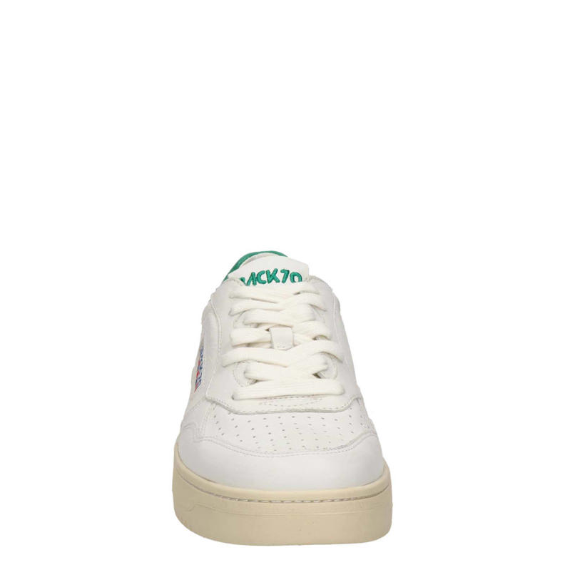 Back 70 Slam 2D leren sneakers wit/groen | wehkamp