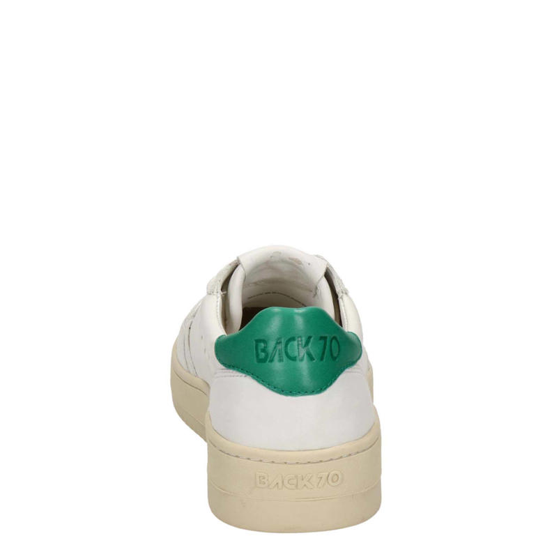 Back 70 Slam 2D leren sneakers wit/groen | wehkamp