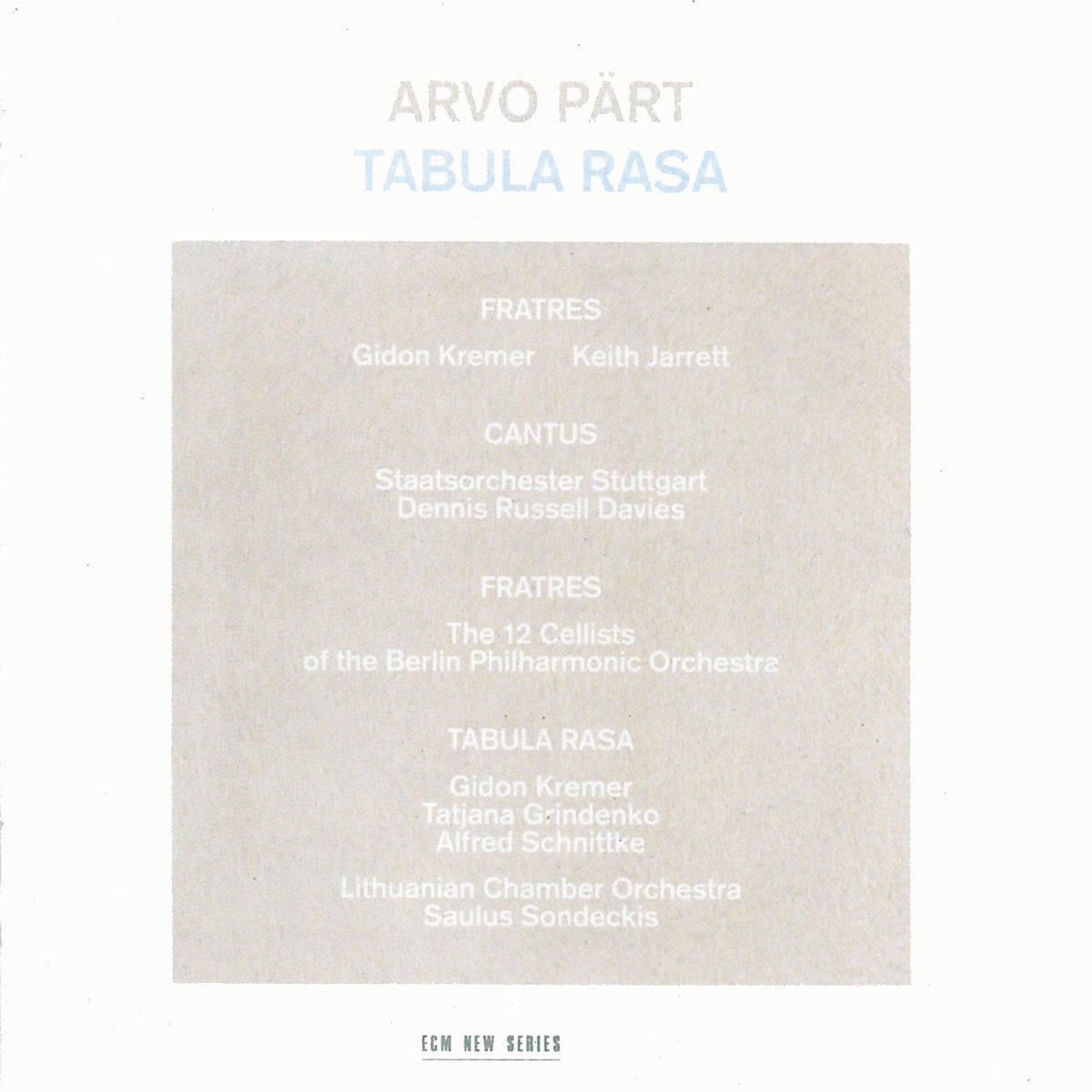Arvo Part - Tabula Rasa (CD) kopen? | Morgen in huis | wehkamp