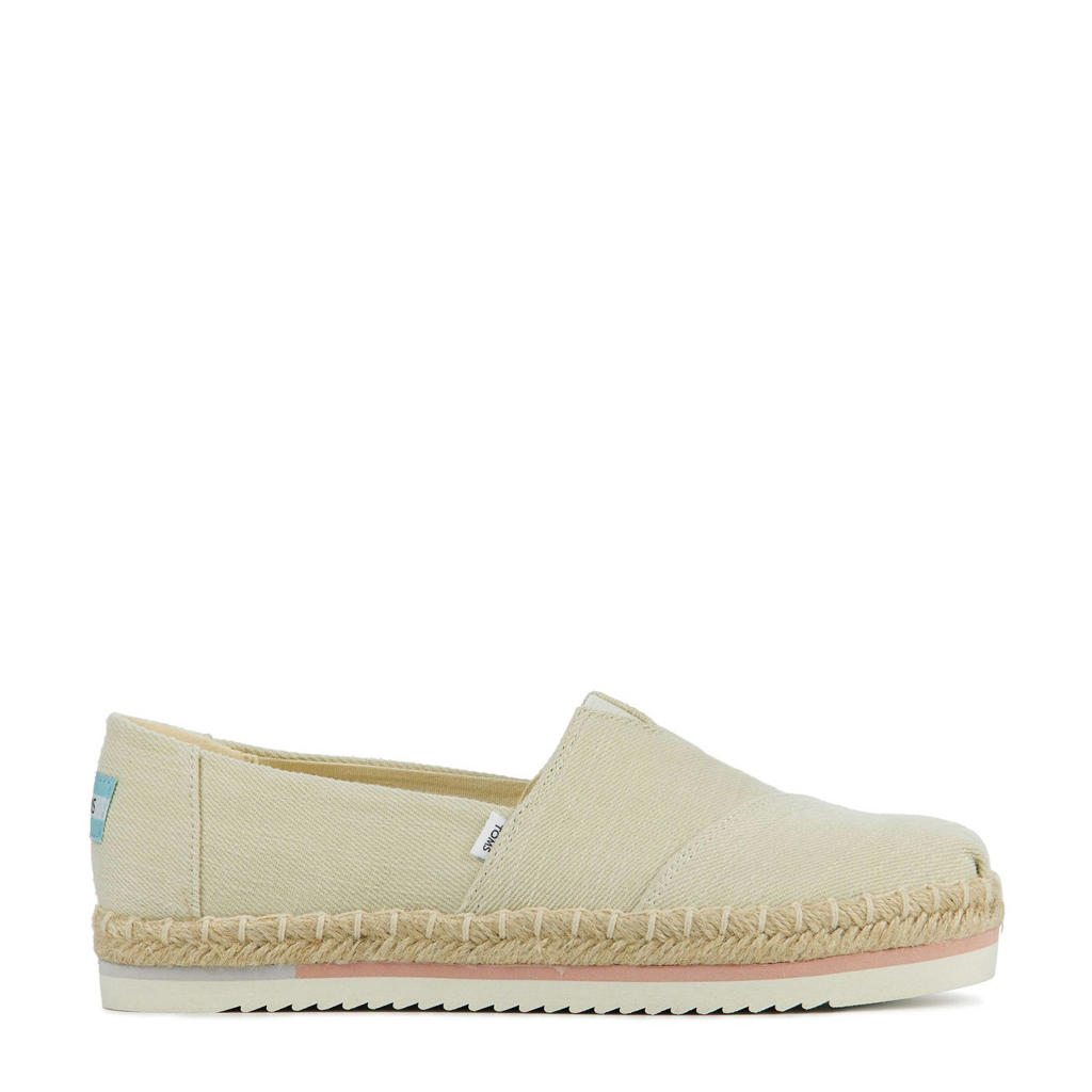 Toms Platform Alpargata espadrilles ecru | wehkamp