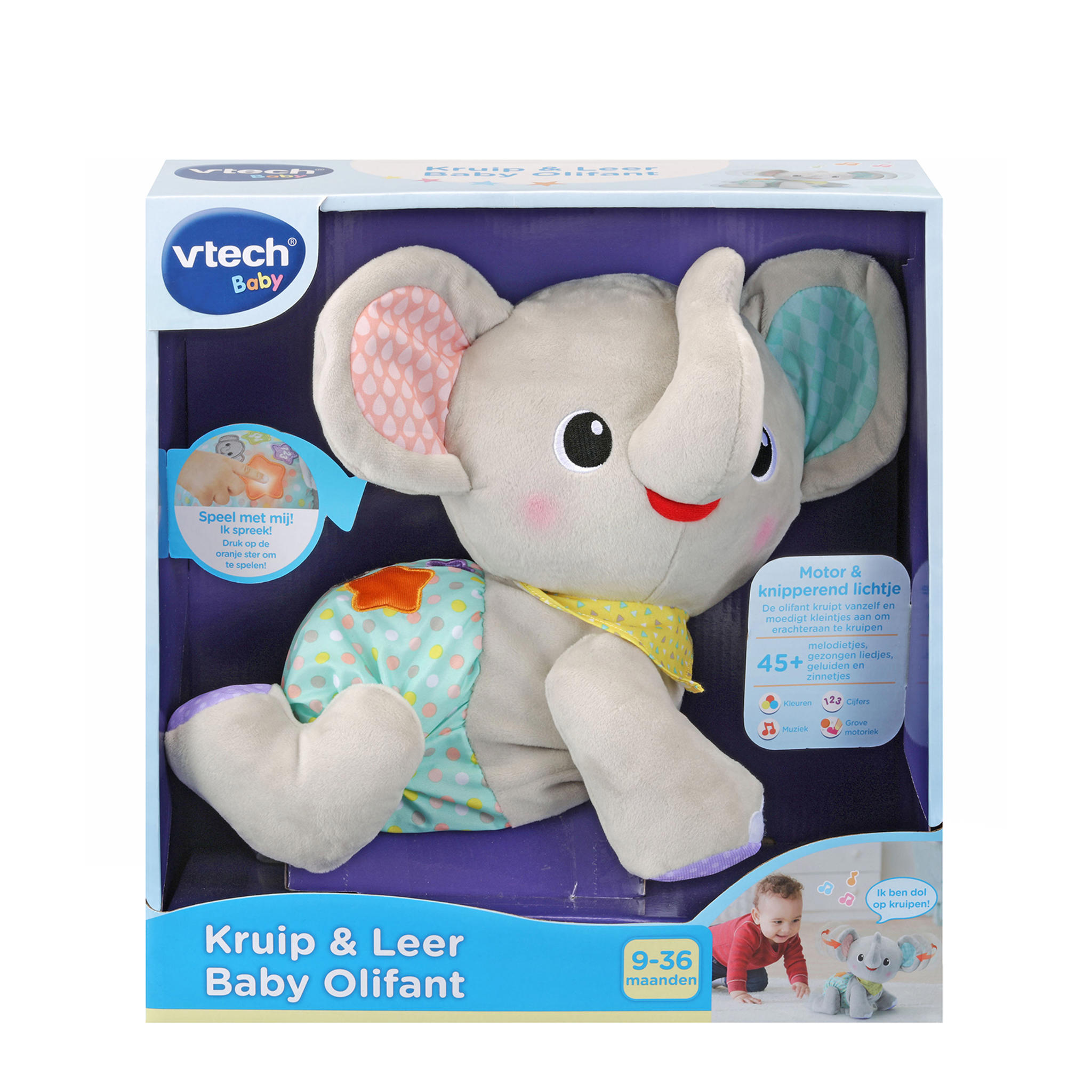 VTech Baby Kruip & Leer Olifant | wehkamp