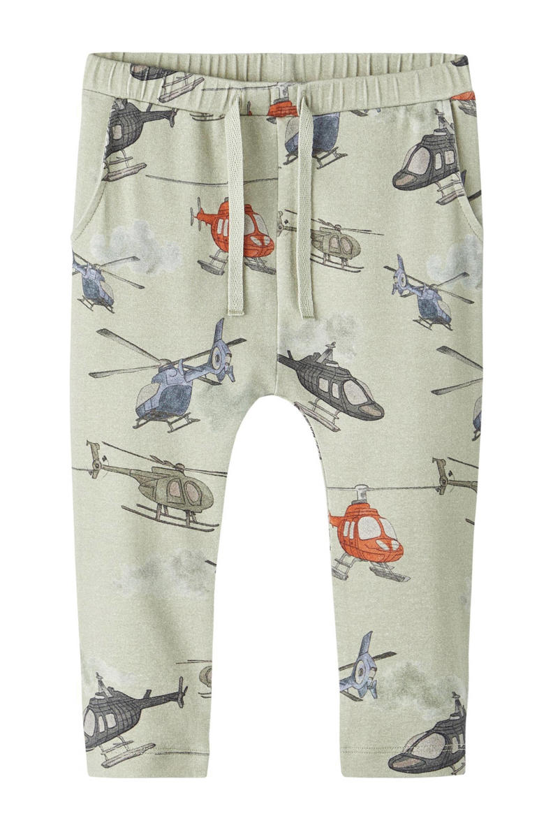 NAME IT BABY baby broek NBMKARSTEN met katoen lichtgroen/rood/blauw ...