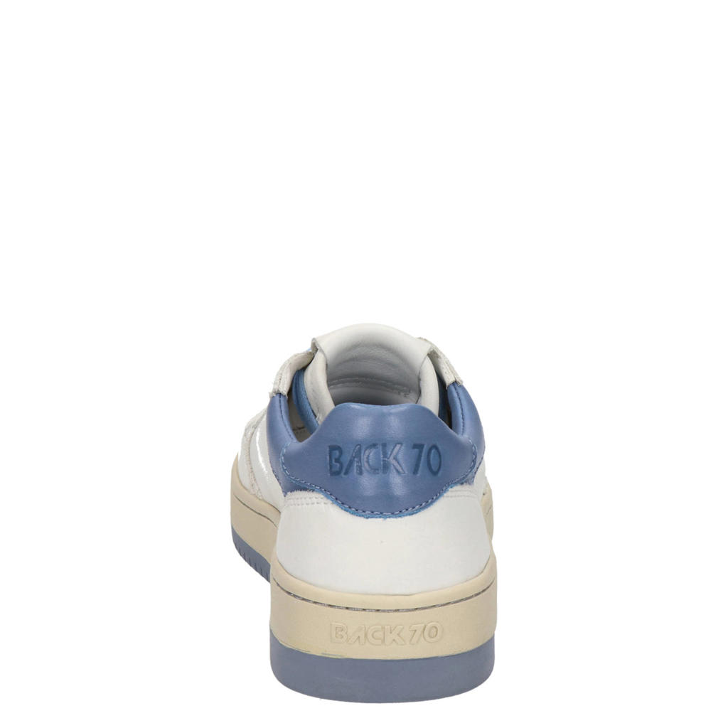 Back 70 Slam leren sneakers wit/blauw | wehkamp