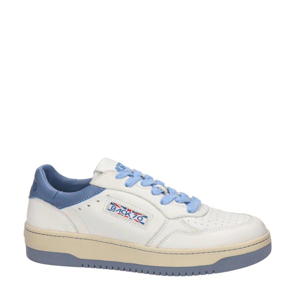 Back 70 Slam leren sneakers wit/blauw | wehkamp
