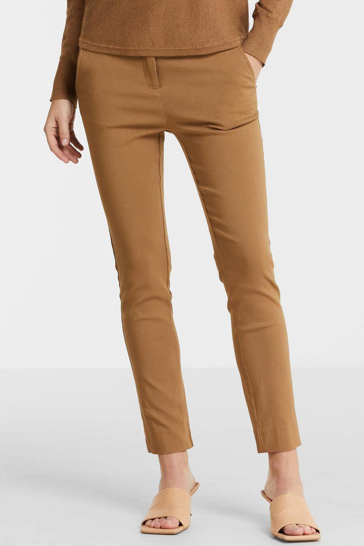 Soyaconcept slim fit pantalon Lilly 44-B bruin | wehkamp