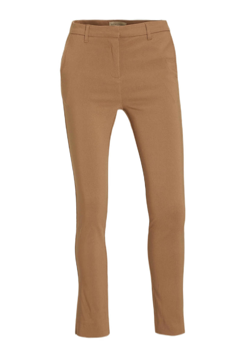 Soyaconcept slim fit pantalon Lilly 44-B bruin | wehkamp