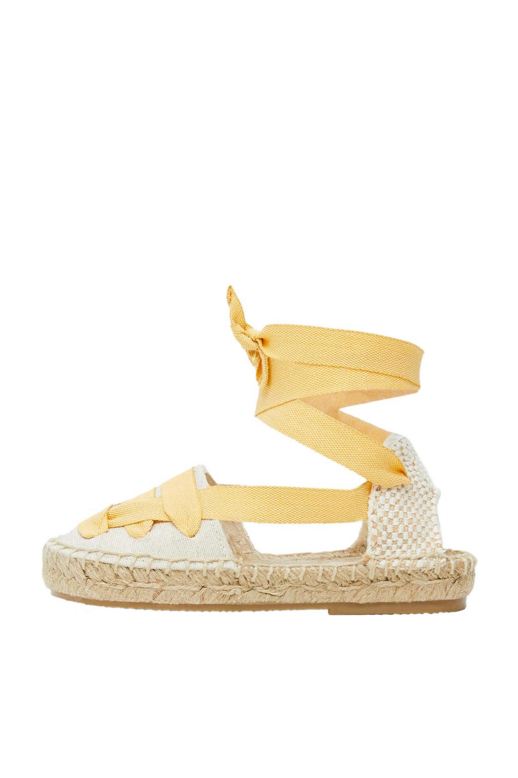Mango Kids espadrilles geel/ecru | wehkamp