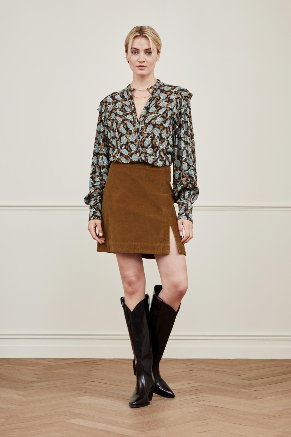 Fabienne Chapot midi rok Vivian bruin | wehkamp