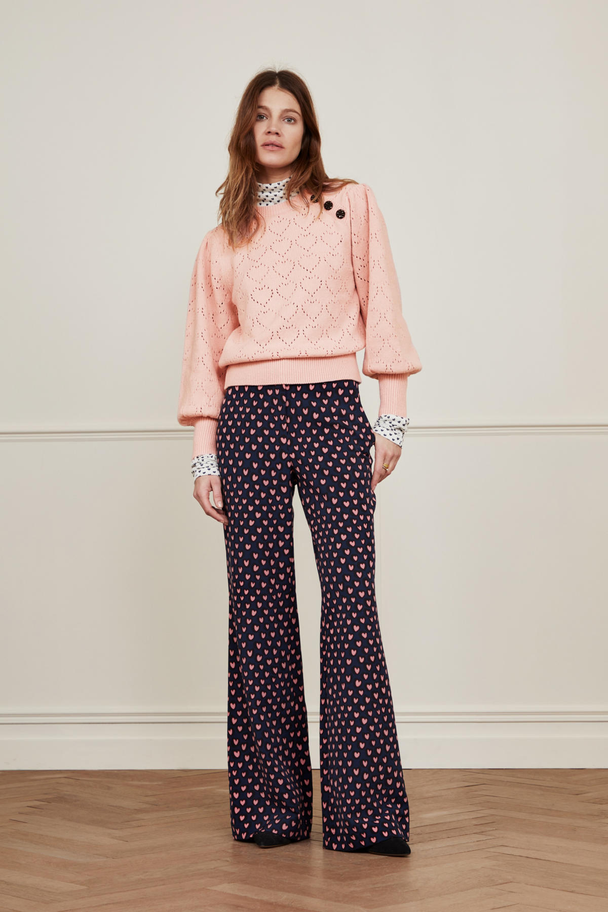 Fabienne Chapot trui Diana met hartjes roze | wehkamp