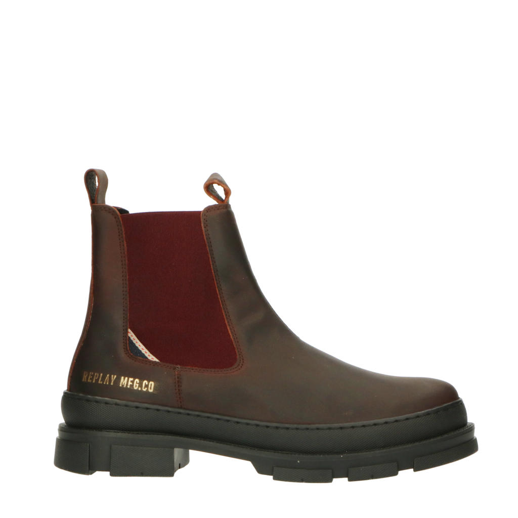 REPLAY chelsea boots bruin | wehkamp