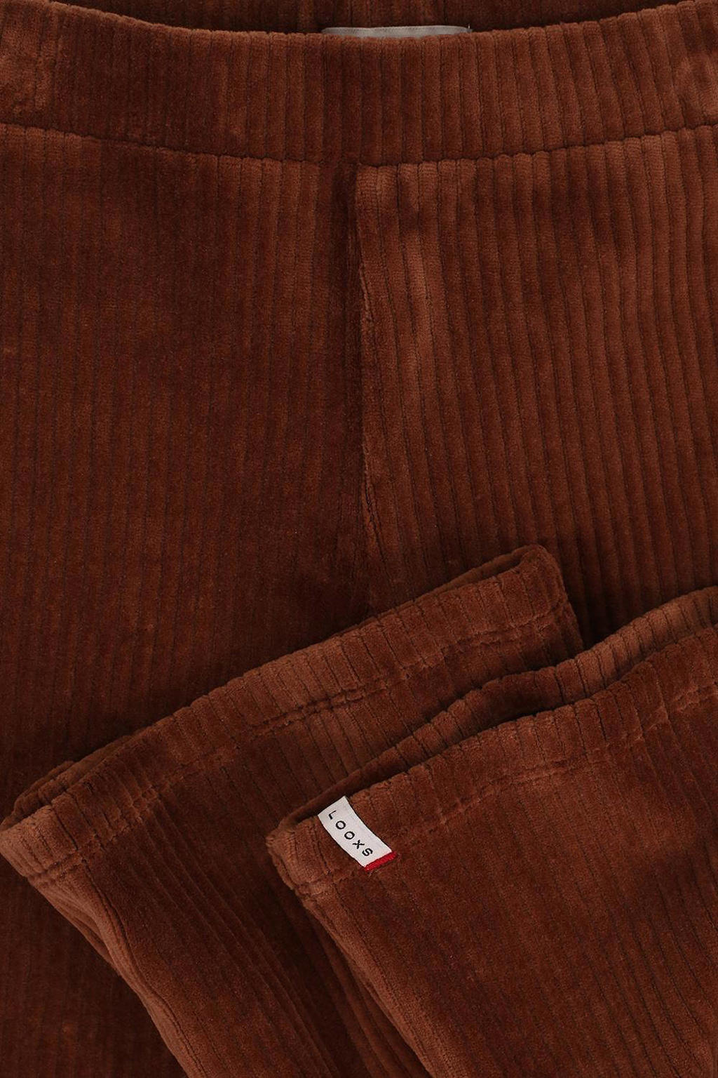 LOOXS little corduroy flared broek roestbruin | wehkamp