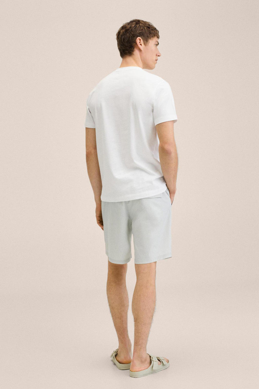 Mango Man regular fit short lichtgrijs | wehkamp