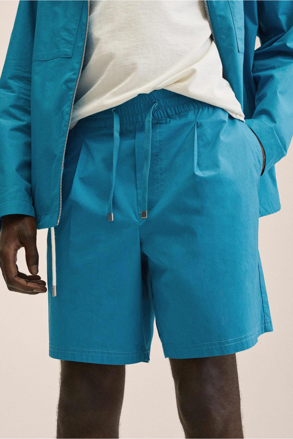 Mango Man regular fit short middenblauw | wehkamp
