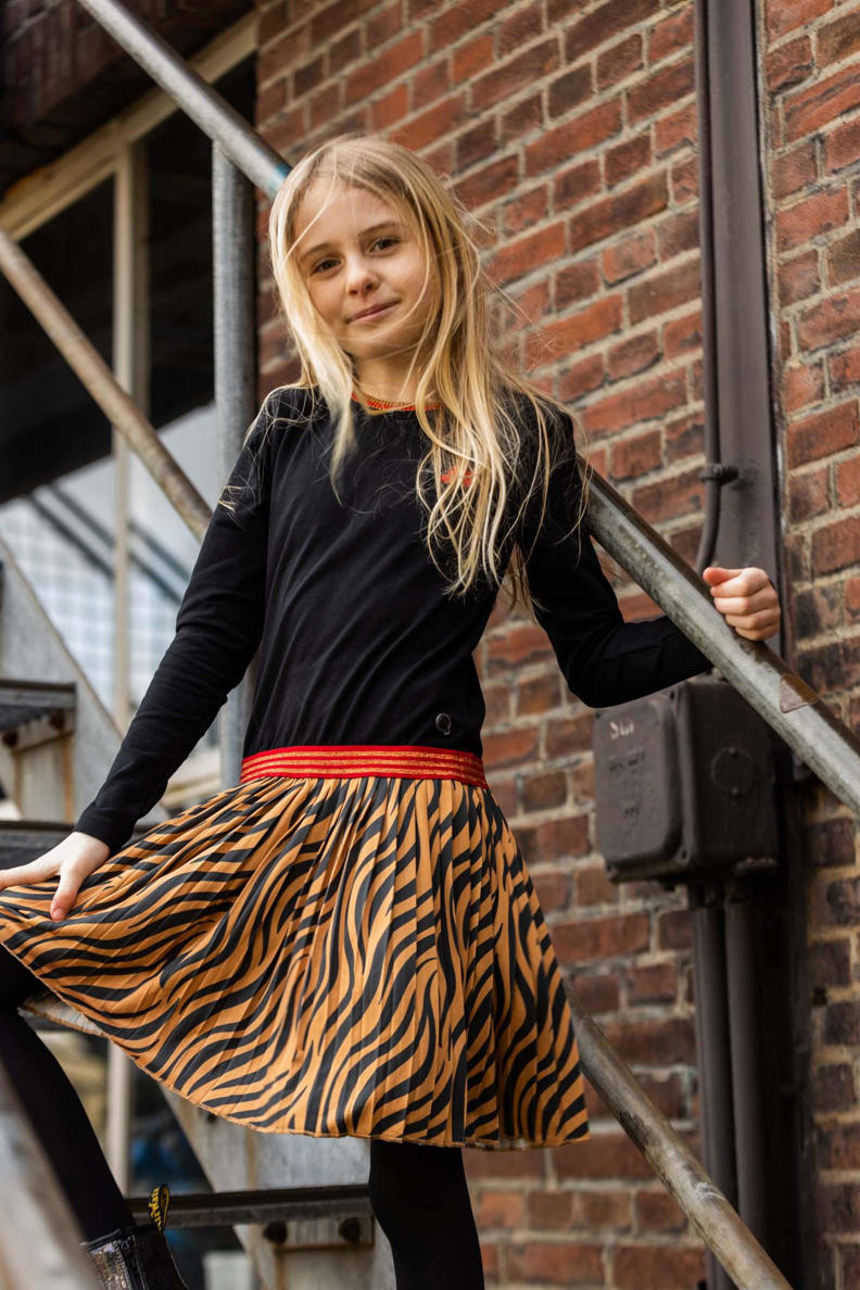 Quapi Mini jurk Ranee met zebraprint zwart/bruin/roze | wehkamp