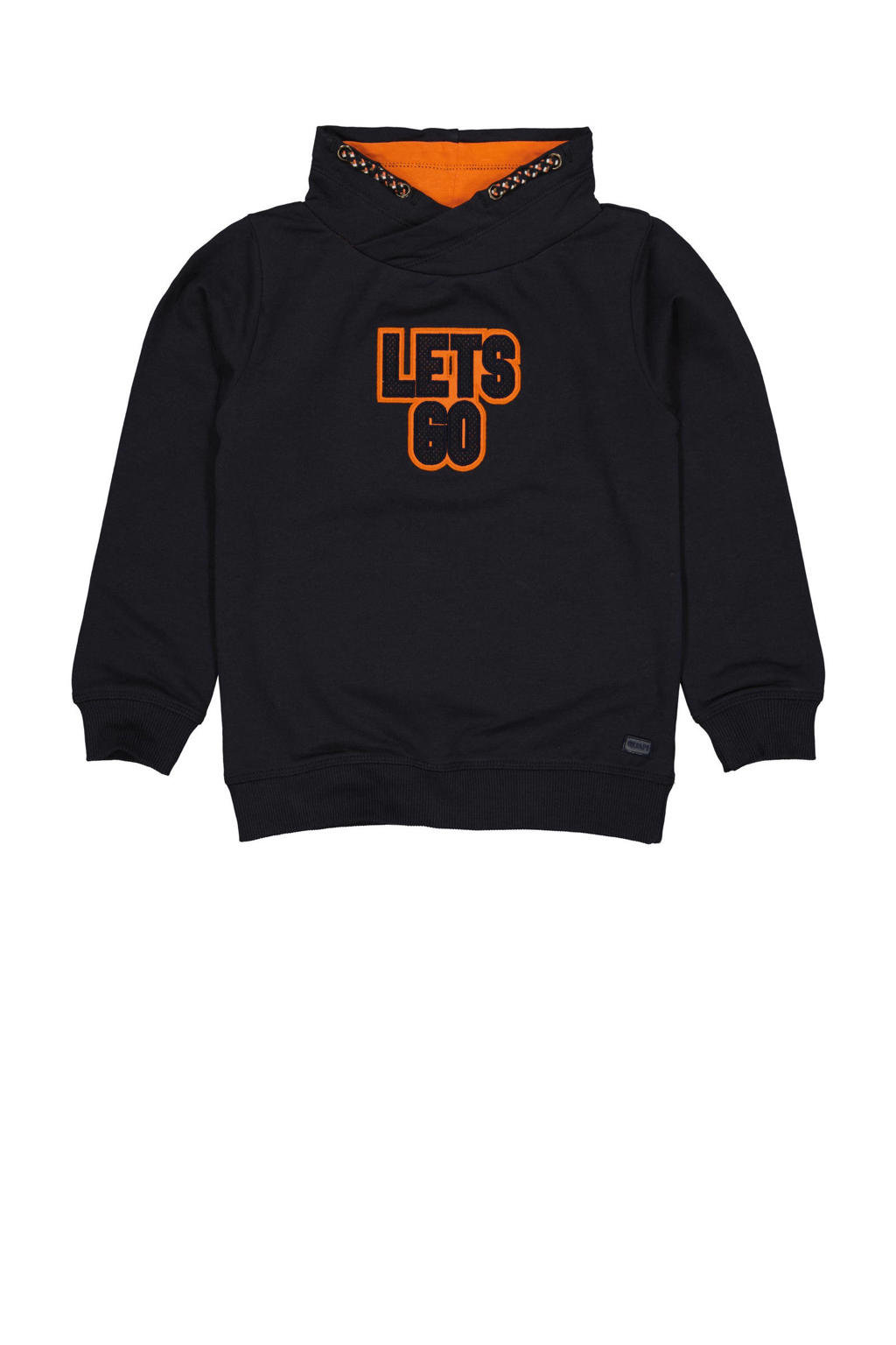 Quapi Boys hoodie Raylon met printopdruk donkerblauw | wehkamp
