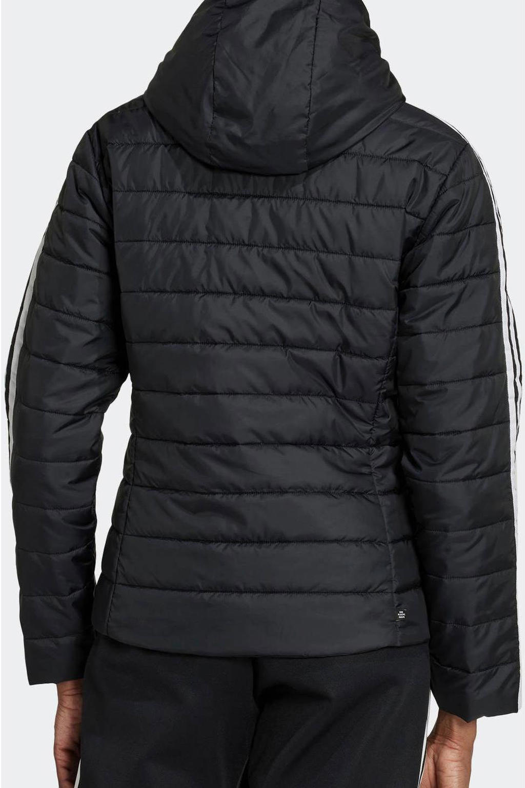 adidas Originals gewatteerd jack zwart/wit | wehkamp