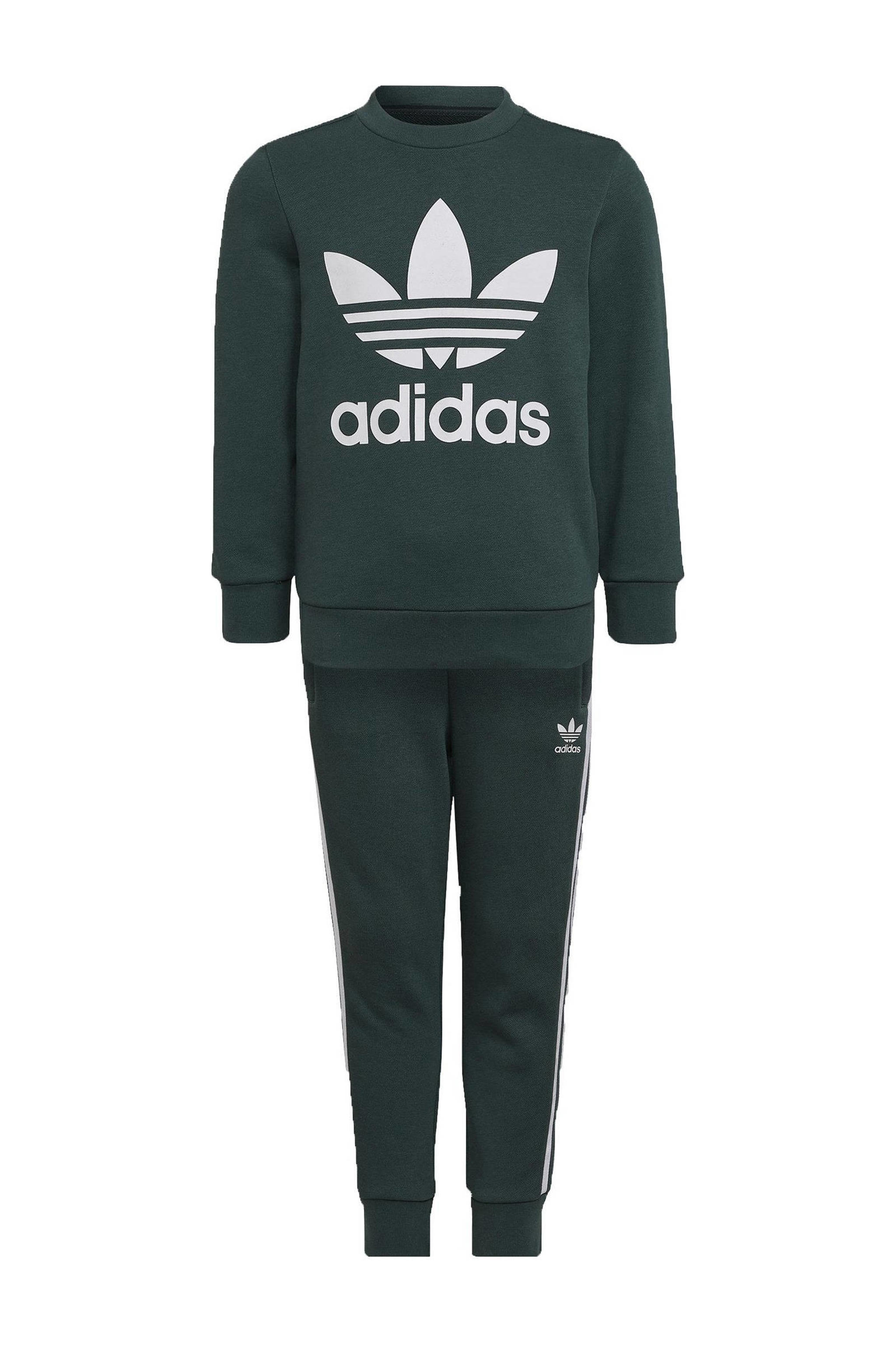 adidas Originals Adicolor joggingpak groen/wit | wehkamp
