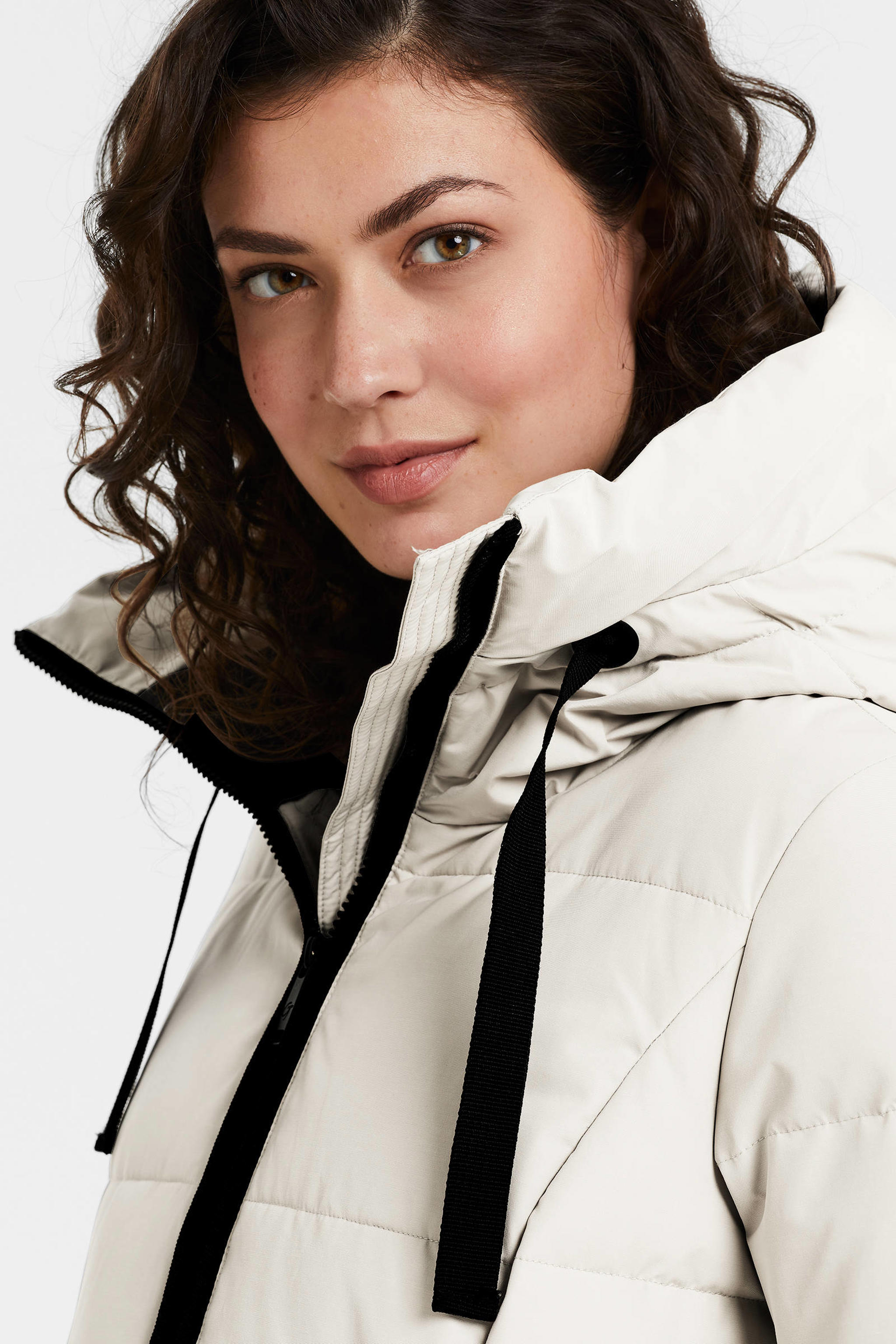 Geisha gewatteerde winterjas ecru | wehkamp