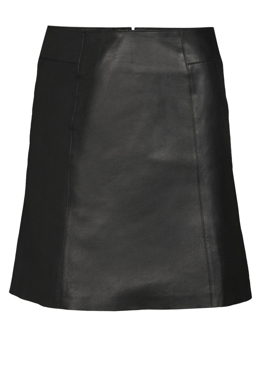 SELECTED FEMME leren rok SLFNEW zwart | wehkamp