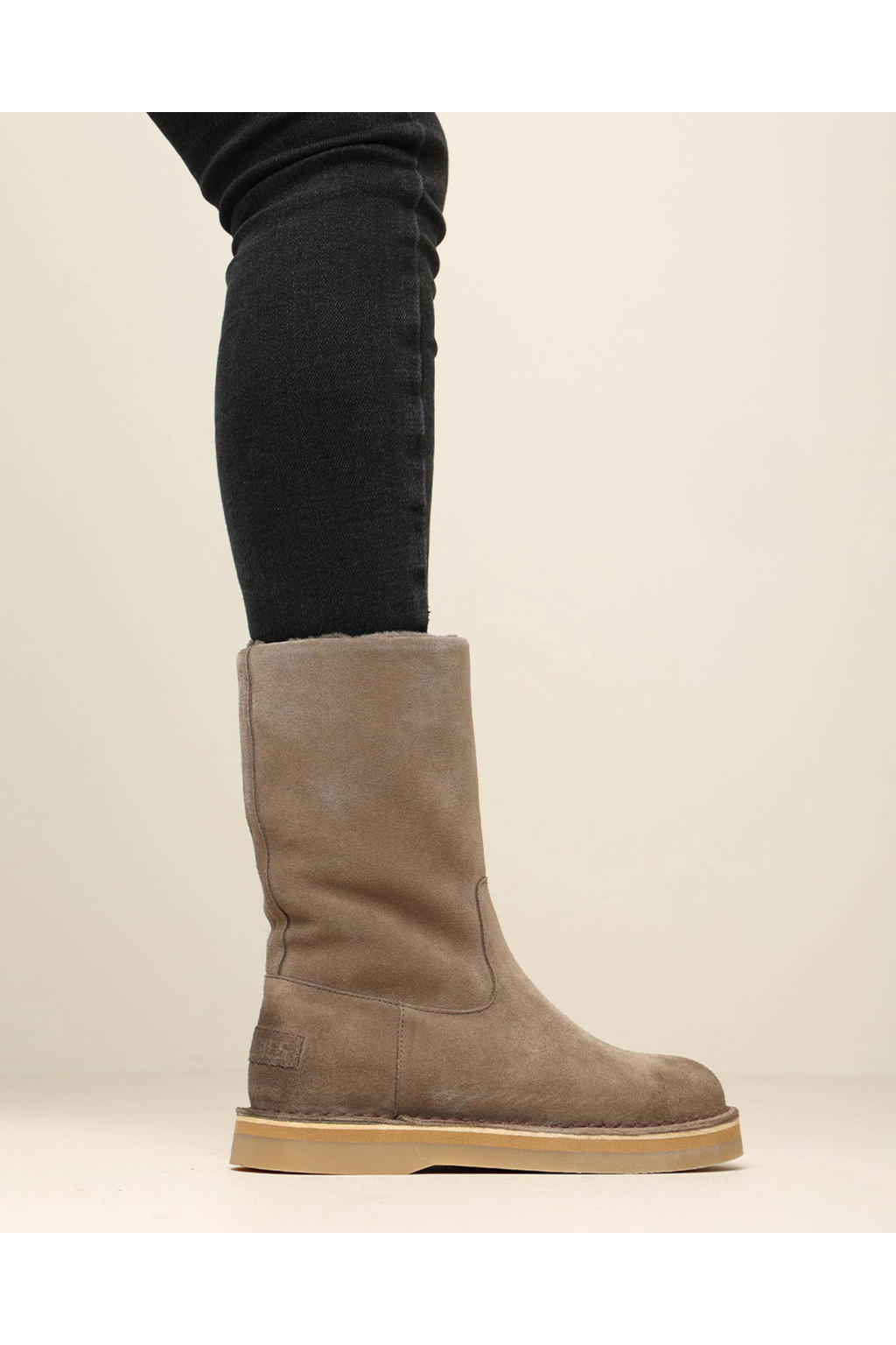 Shabbies Amsterdam enkelboots taupe | wehkamp