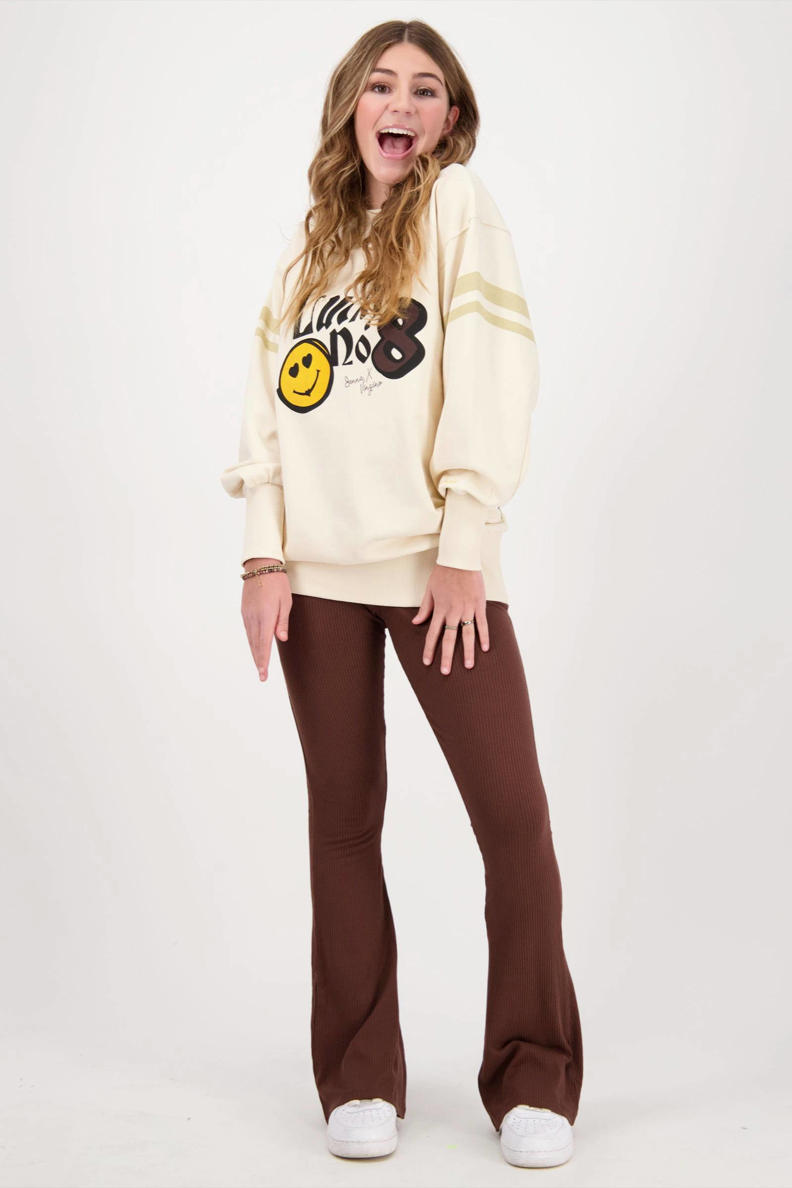 Vingino x Senna Bellod high waist flared broek Karin bruin | wehkamp