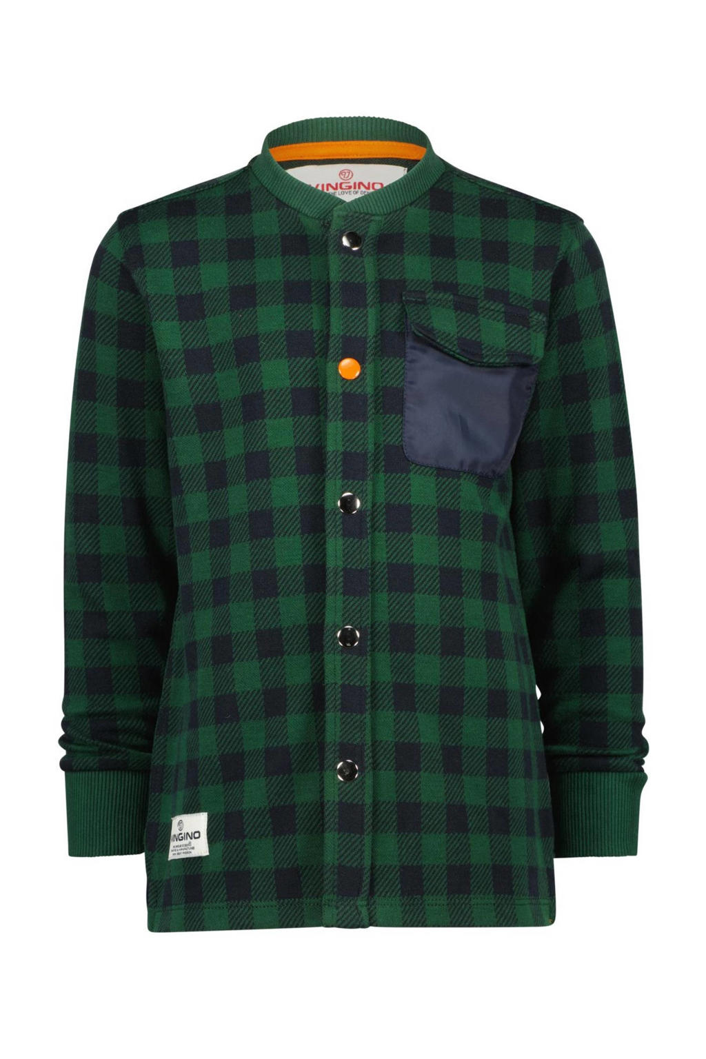 Vingino geruit overhemd Sean groen/zwart | wehkamp