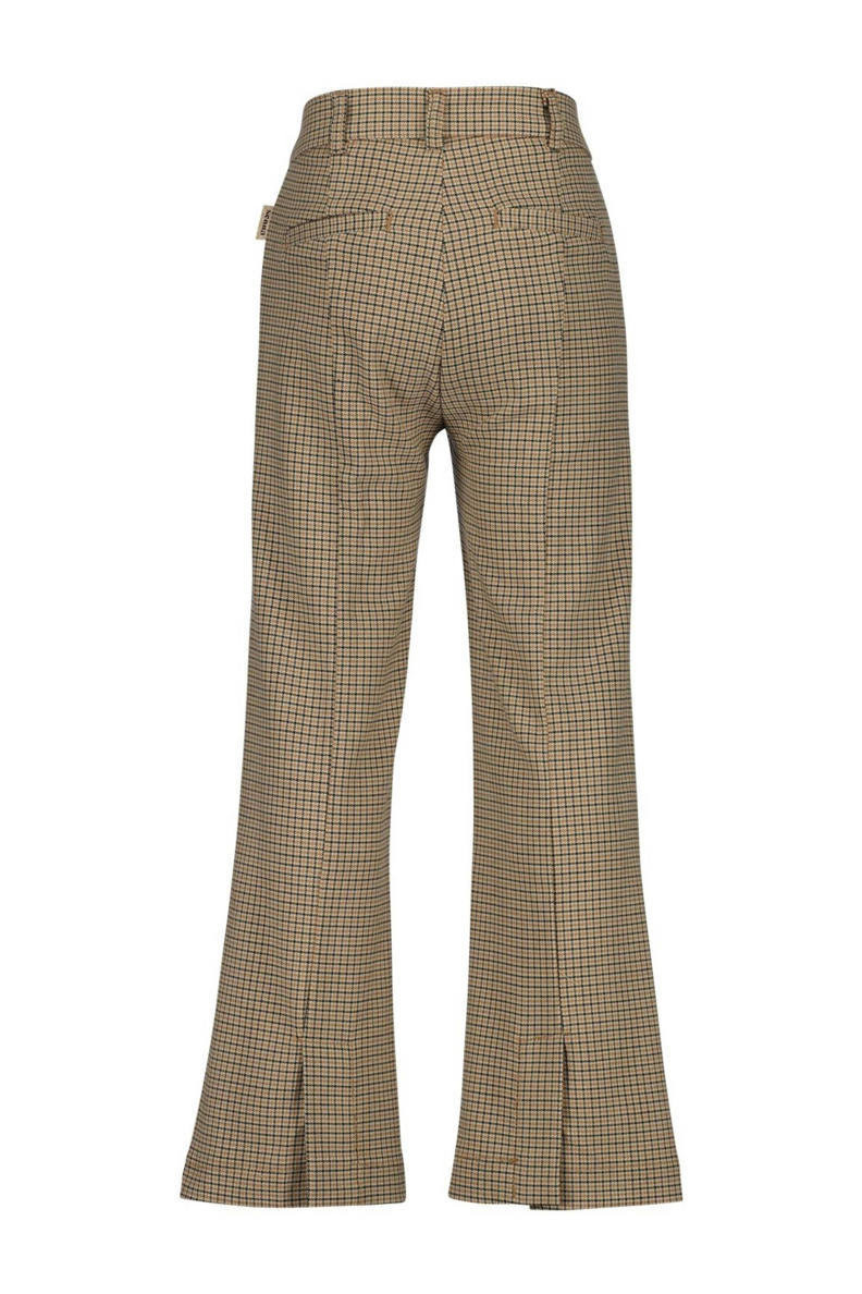 Vingino x Senna Bellod geruite high waist flared broek Mik lichtbruin ...