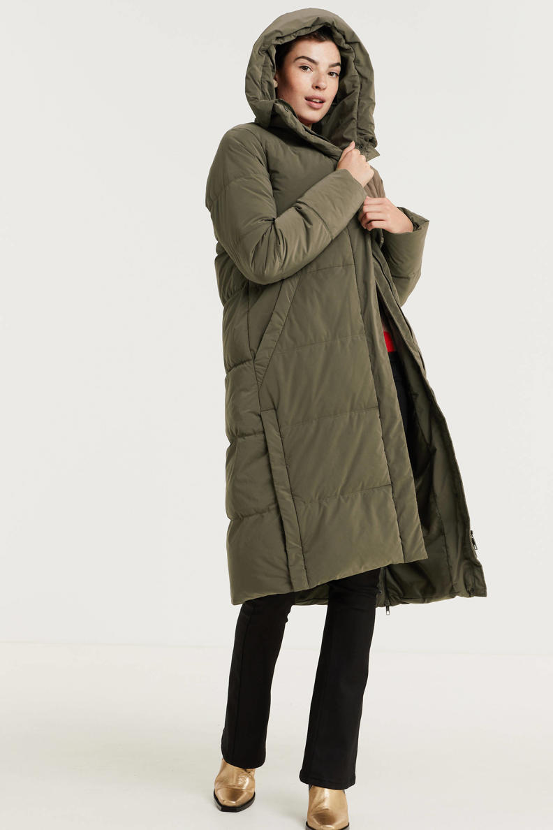 Geisha gewatteerde jas taupe | wehkamp