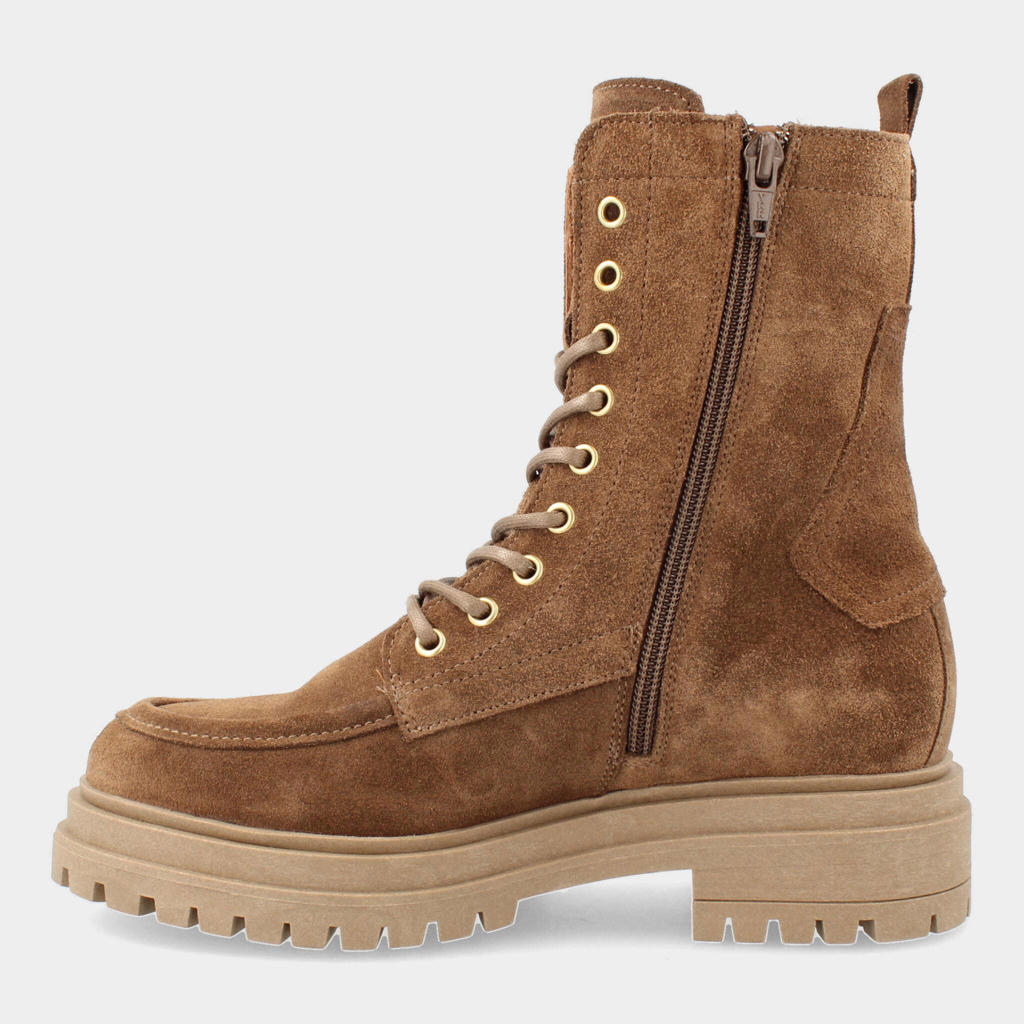 Red Rag 71524 suède veterboots taupe | wehkamp