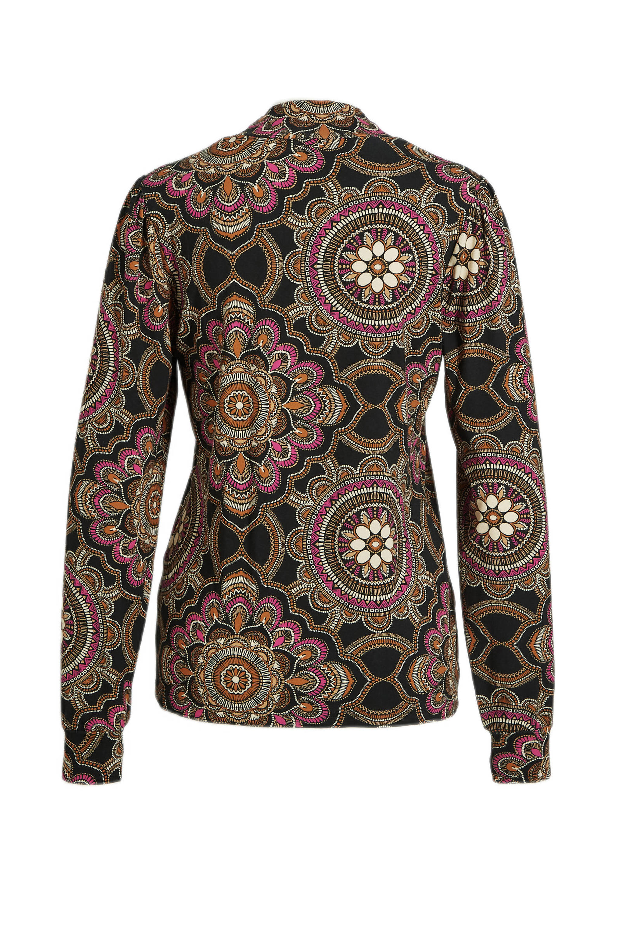 Geisha top met paisleyprint zwart/roze | wehkamp