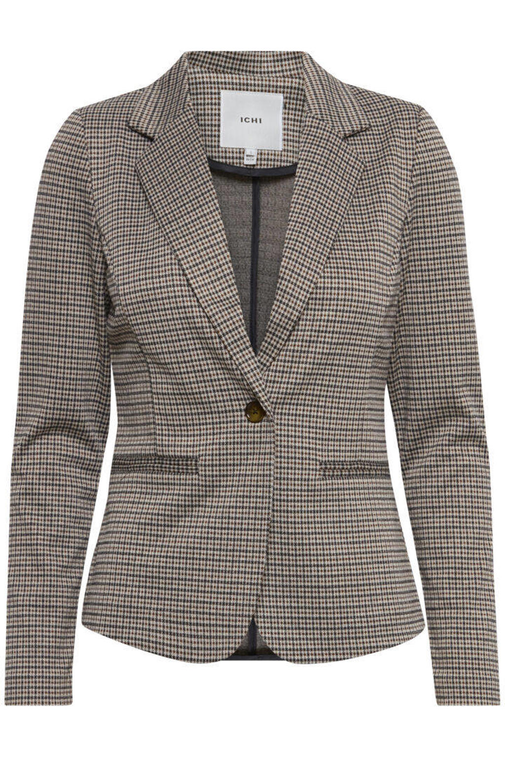 ICHI blazer IHKATE CAMELEON BL met all over print bruin | wehkamp