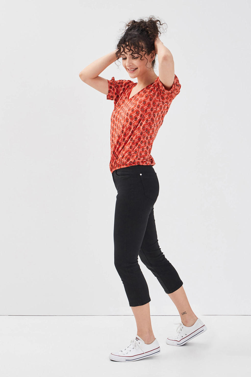 Cache Cache slim fit capri jeans zwart | wehkamp