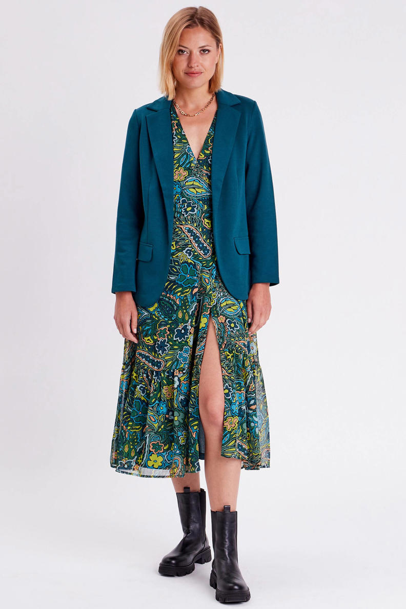 Cache Cache rechtvallende blazer deep teal | wehkamp