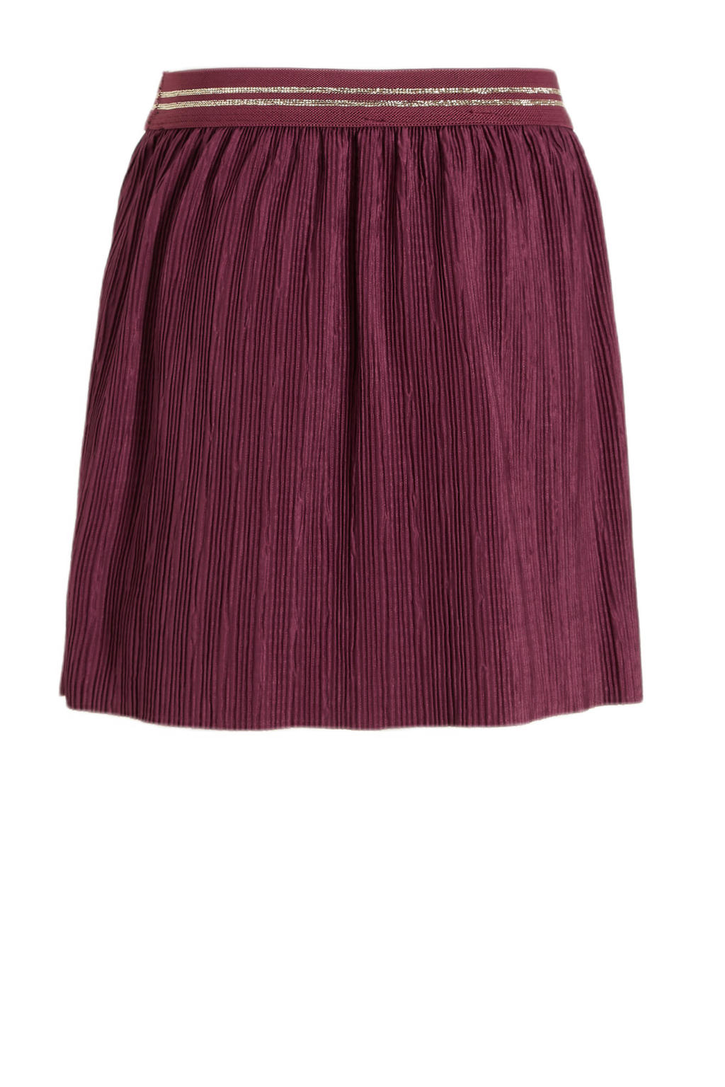 anytime plissé rok donkerrood | wehkamp