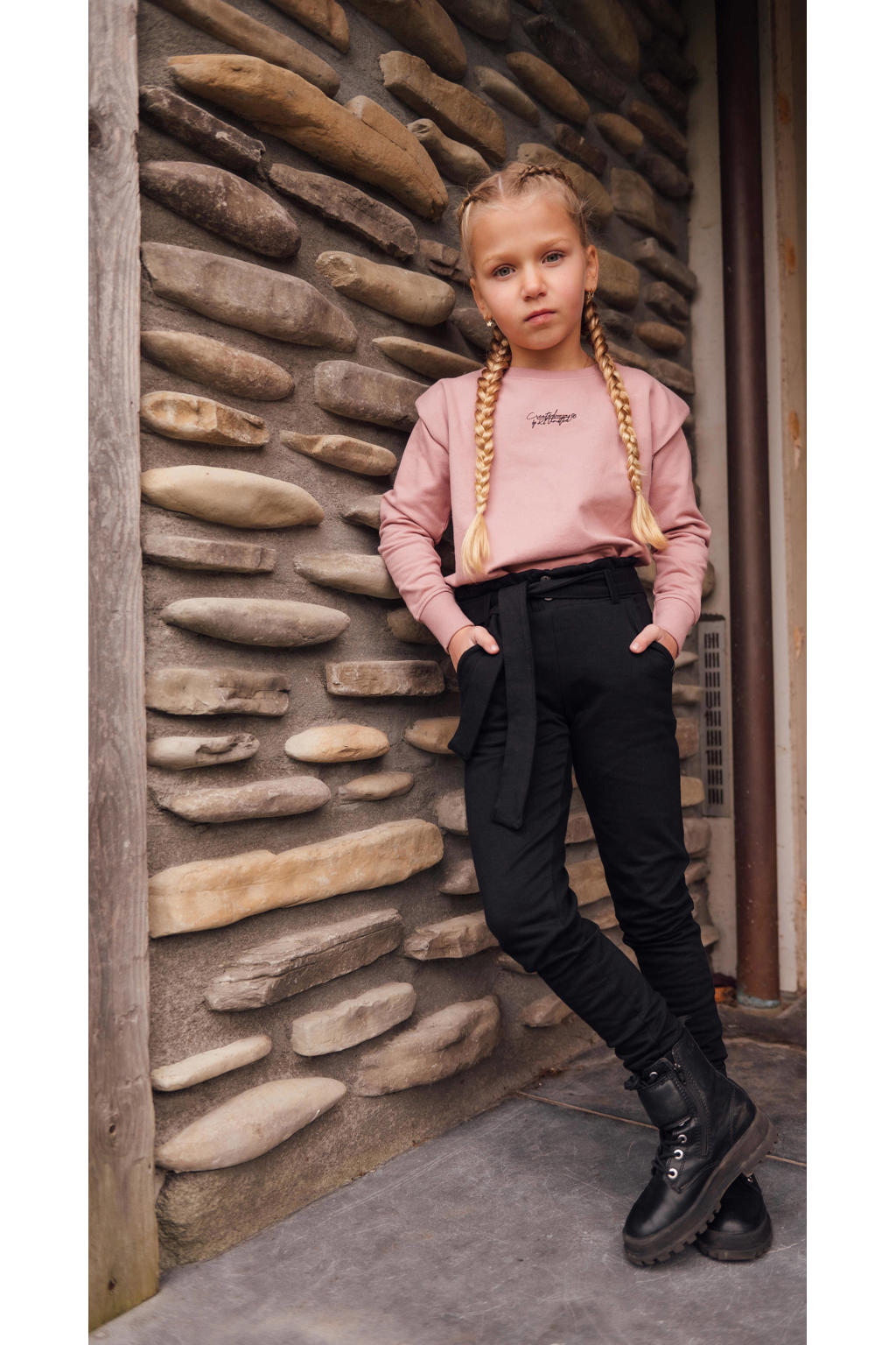 KIDDO slim fit broek Maud zwart | wehkamp